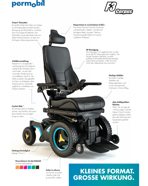 Permobil® F3 Corpus - Frühwald Heilbehelfe